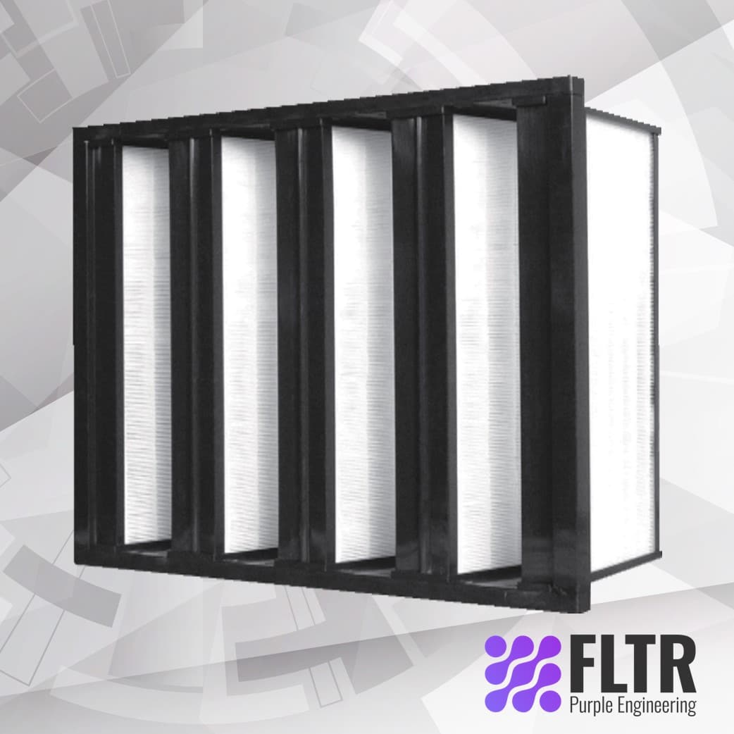 V- type large air volume filter without partition - FLTR